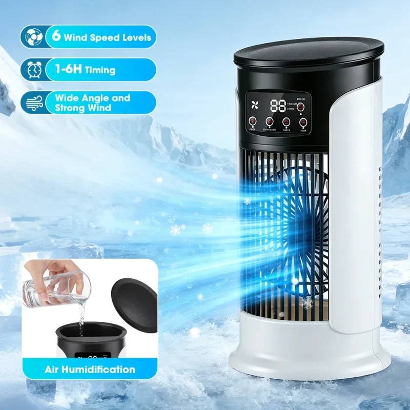Mini climatiseur portable silencieux lumière d’ambiance – AbatElla